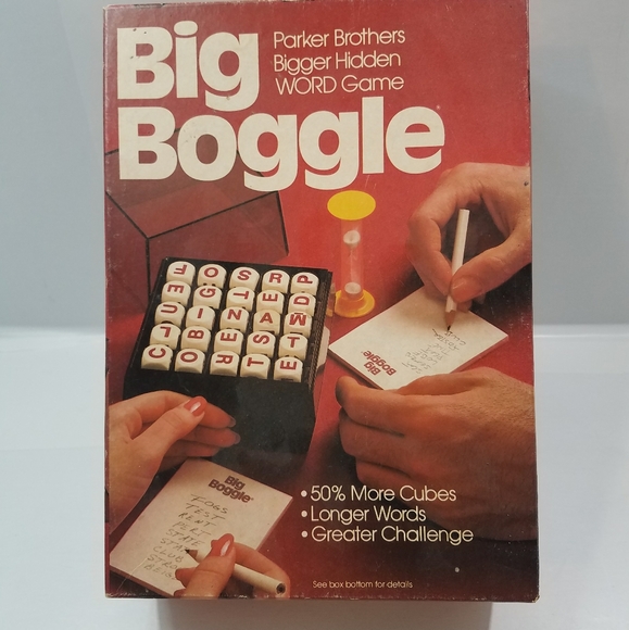 Parker Brothers | Games | Vintage Big Boggle 979 Parker Brothers Bigger ...